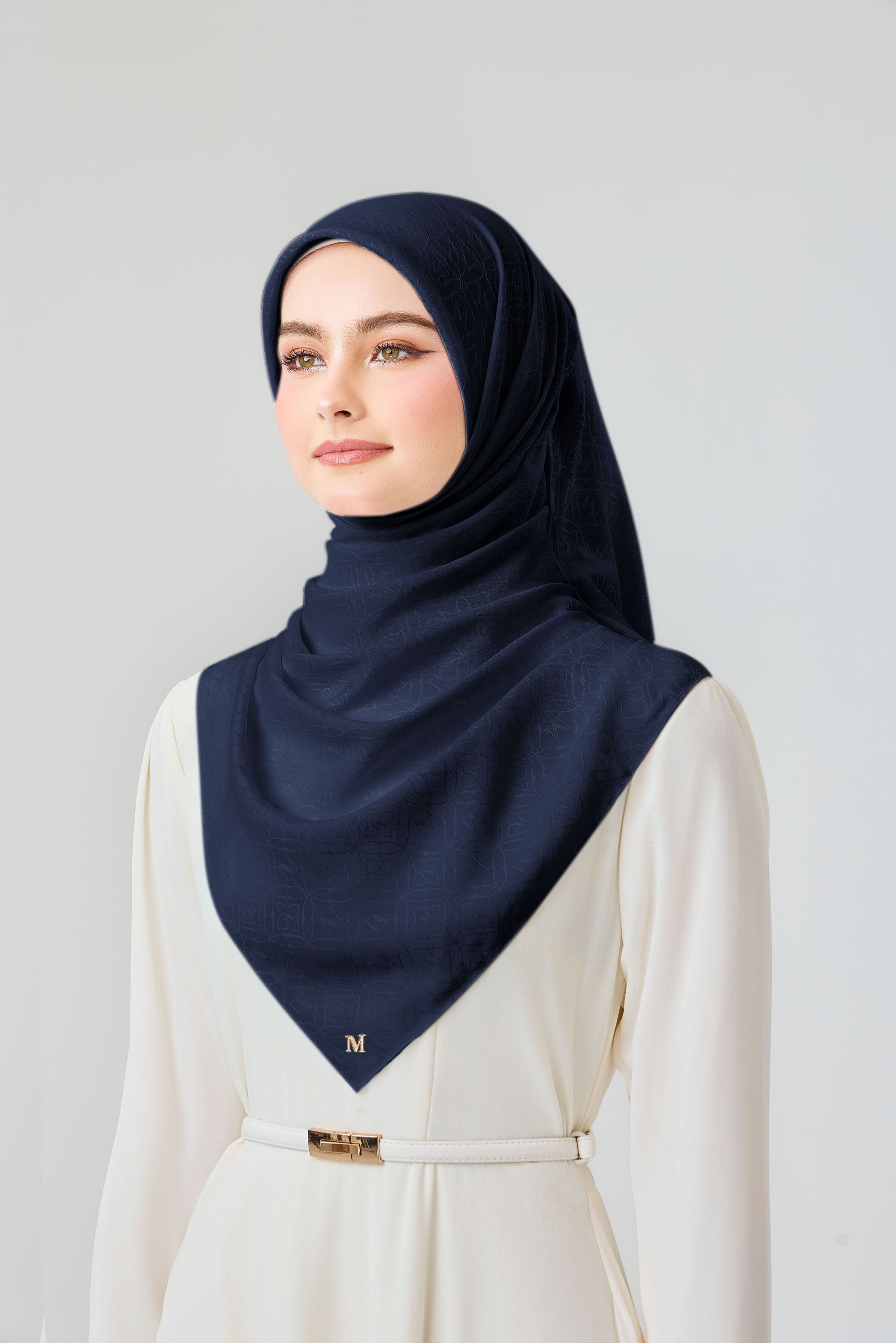 RHEA PLAIN JACQUARD - DARK BLUE