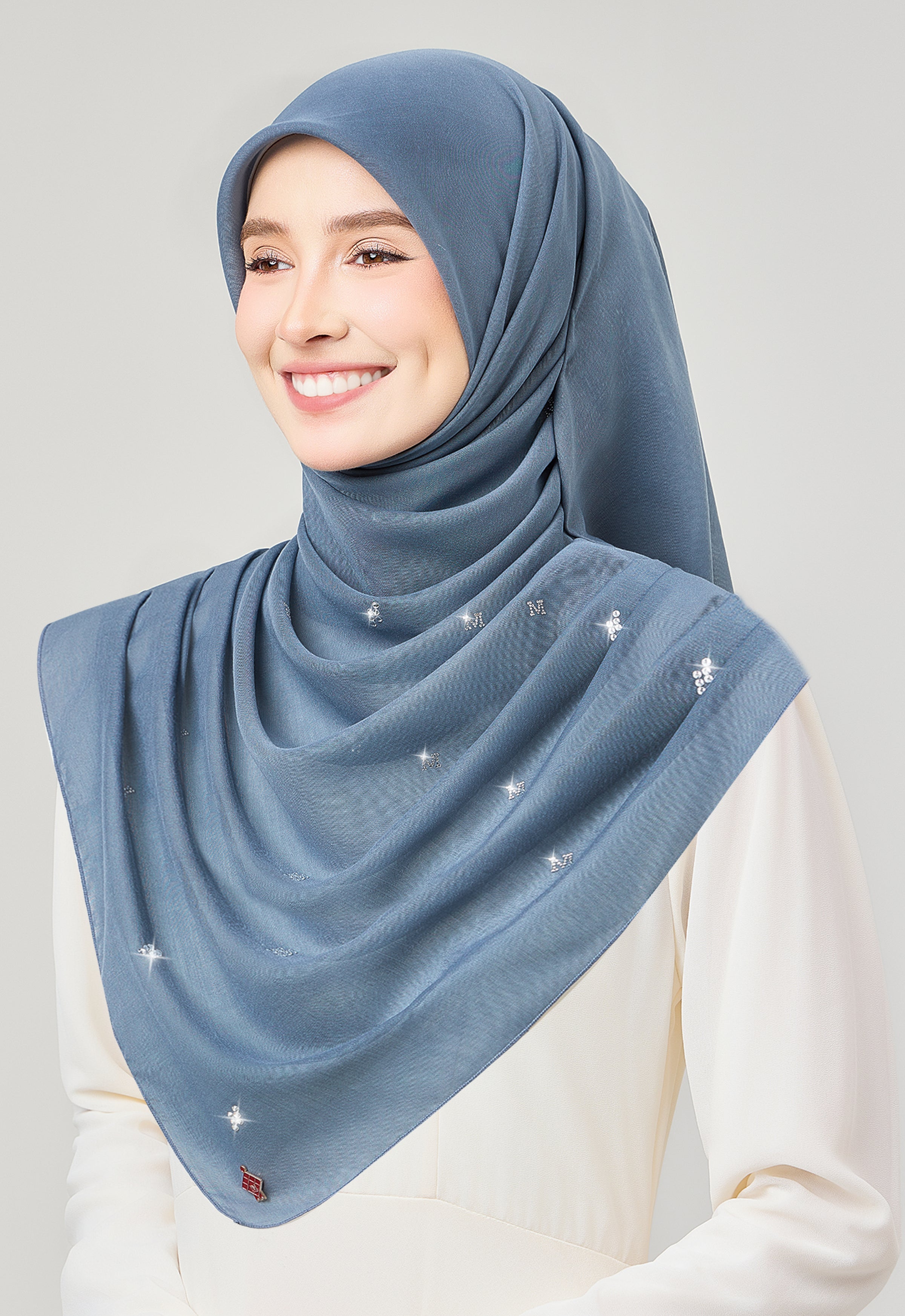 SETULUS RAYA PLAIN STONE - ASH BLUE